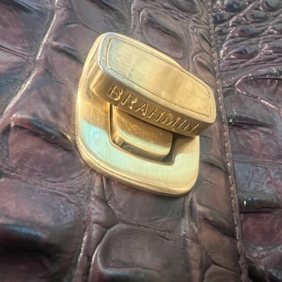 Brahmin | Bags | Vintage Brahmin Kaitlin Top Handle Briefcaseipod Case ...